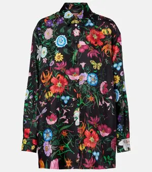GUCCI Gucci Flora Silk Twill Shirt