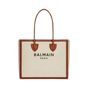 Balmain Army Shopper 42 Logo Tote Bag 'ivory - Cream