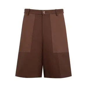 Casablanca Monogram Canvas Cargo Shorts - Brown