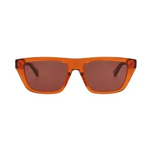 Bottega Veneta Square Sunglasses /red - Orange