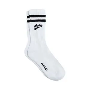 Amiri Varsity Script Socks - White