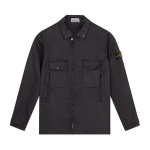 Stone Island Cotton Overshirt - Black