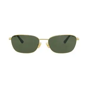 Bottega Veneta Square-frame Metal Sunglasses /green - Gold
