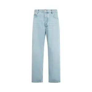 Bottega Veneta Wide Leg Trousers 'light Bleach - Blue