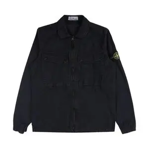 Stone Island Old Effect Overshirt 'navy - Blue