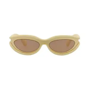 Bottega Veneta Wrap Around Sunglasses /brown - Gold