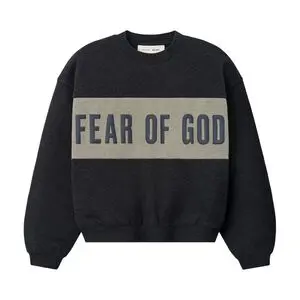 Fear Of God Cropped Relaxed Panelled Sweatshirt - Grey