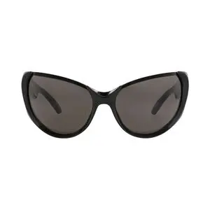 Balenciaga Cat Eye-frame Bio Injection Rilsan Sunglasses /grey - Black