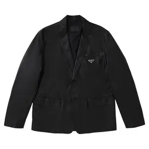 Prada X Raf Simons Leather Blazer - Black