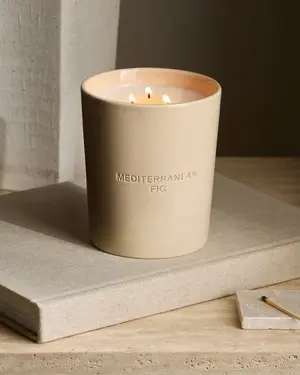 Quince Mediterranean Fig 3-wick Luxury Candle, Plant-based Wax