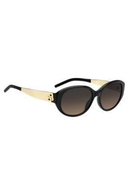 BOSS Two-tone Sunglasses With Double B Monograms