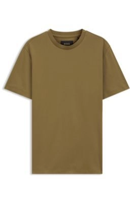 BOSS Crewneck T-shirt In Mercerized Supima Cotton - Beige
