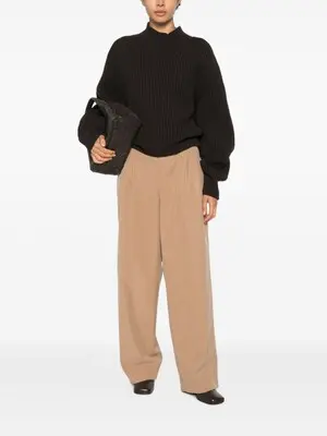 WHITE SAND Wide-leg Trousers