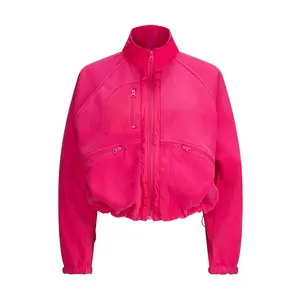 LOVE AND NOSTALGIA Burger Queen Polar Fleece Jacket - Pink