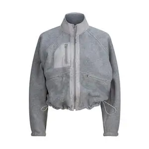 LOVE AND NOSTALGIA Burger Queen Polar Fleece Jacket - Grey