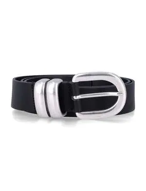 BY MALENE BIRGER Zoira Leather Belt - Nero