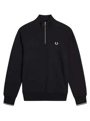 Fred Perry Cotton Sweatshirt - Black