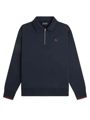 Fred Perry Cotton Sweatshirt - Blue