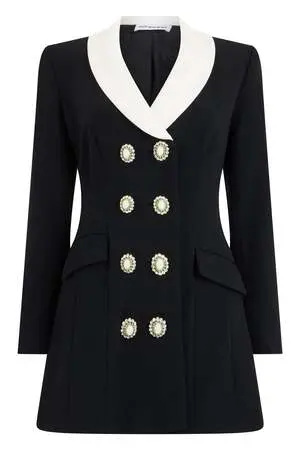 SELF-PORTRAIT Blazer Mini Dress - Black
