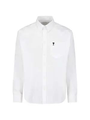 AMI Paris Cotton Button-down Shirt - White