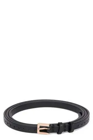Max Mara Leather Belt With Metallic Closure