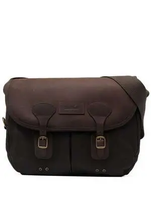 Barbour Cotton Blend And Leather Satchel Shoulder Handbag - Green