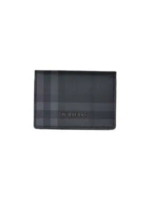 Burberry Logo Embossed Bifold Wallet - Grey