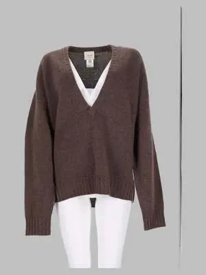ALYSI Merino Wool And Cashmere Sweater - Brown