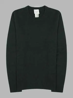ALYSI Merino Wool & Cashmere V-neck Sweater - Green