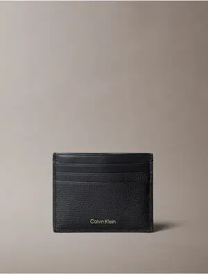 Calvin Klein Leather Classic Card Case - Black