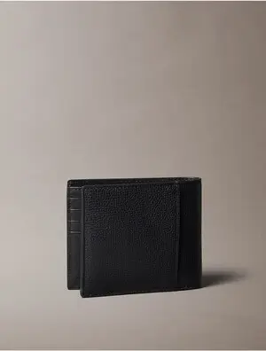 Calvin Klein Leather Classic Bifold Wallet - Black