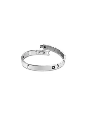 Calvin Klein Smooth Link Curved Bracelet - Silver