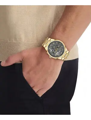 Calvin Klein Skeleton Dial Chronograph Bracelet Watch - Grey
