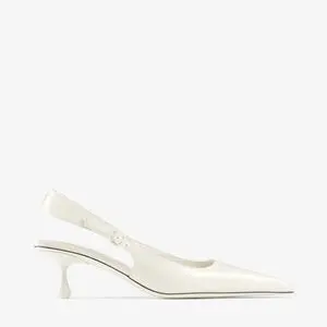 JIMMY CHOO Amel 50 Latte Patent Leather Pumps Cream - Neutral