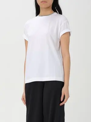 Brunello Cucinelli Embellished Crewneck T-shirt - White