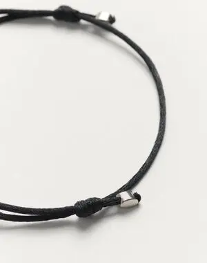 Valentino Garavani Vlogo Signature Cotton Bracelet - Black