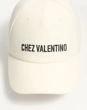 Valentino Garavani Chez Cotton Baseball Cap With Embroidery