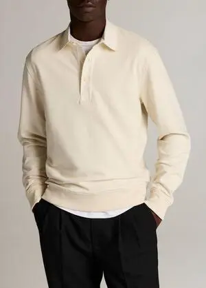 Vince French Terry Polo Shirt