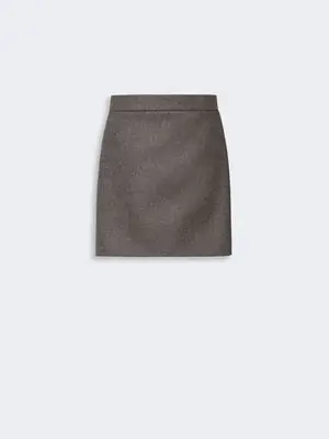 Max Mara Straight Double Wool Mini Skirt