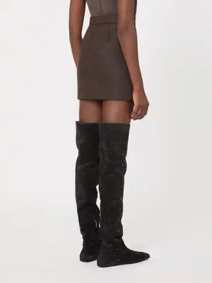 Max Mara Short Double Wool Skirt