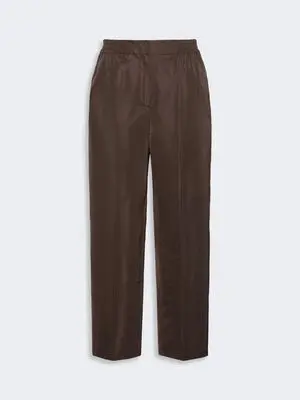 Max Mara Silk-blend Radzimir Trousers - Dark Brown