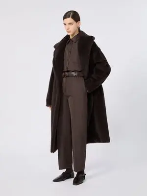 Max Mara Silk-blend Radzimir Trousers - Dark Brown