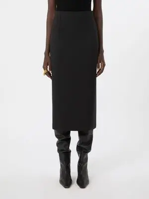 Max Mara Slim Stretch Wool Skirt