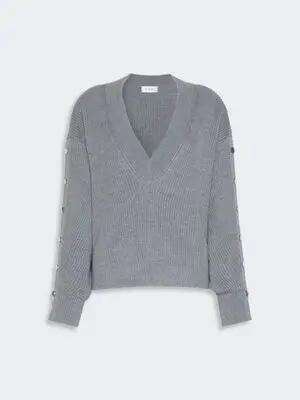 Max Mara Oversized Wool Sweater With Button Detail