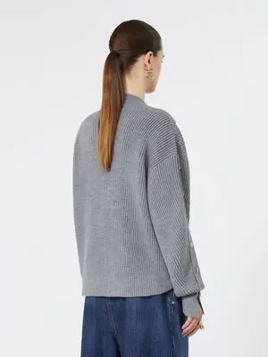 Max Mara Oversized Wool Sweater With Button Detail