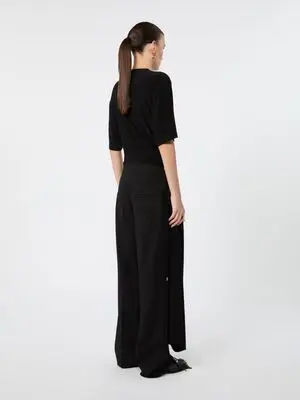 Max Mara Short-sleeved Draped Jersey Top