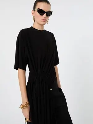 Max Mara Short-sleeved Draped Jersey Top