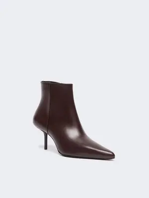 Max Mara Smooth Leather Ankle Boots