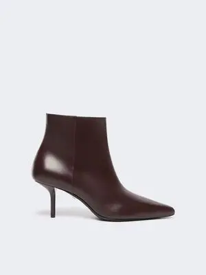 Max Mara Smooth Leather Ankle Boots