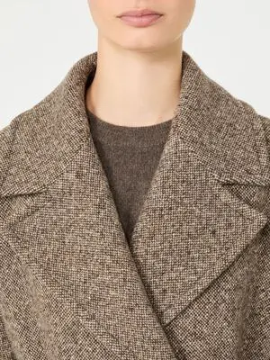 Max Mara Long Wool-blend Tweed Coat